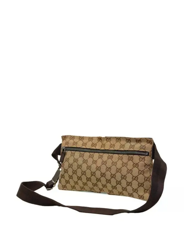 Gucci 2000-2015 Gg Canvas Double Pocket Belt Bag