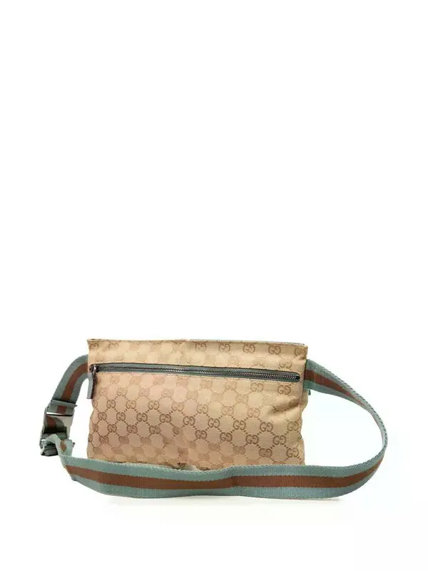 Gucci 2000-2015 Gg Canvas Web Double Pocket Belt Bag