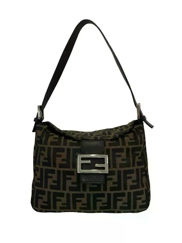 Fendi 1990-2010 Zucca Canvas Shoulder Bag - Brown