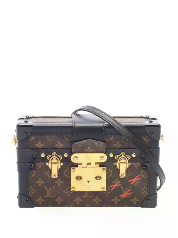 LOUIS VUITTON 2014 Monogram Petite Malle Crossbody Bag - Brown