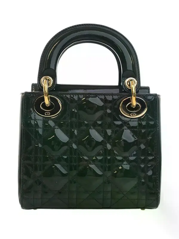 Dior 2019 Mini Patent Cannage Lady Satchel