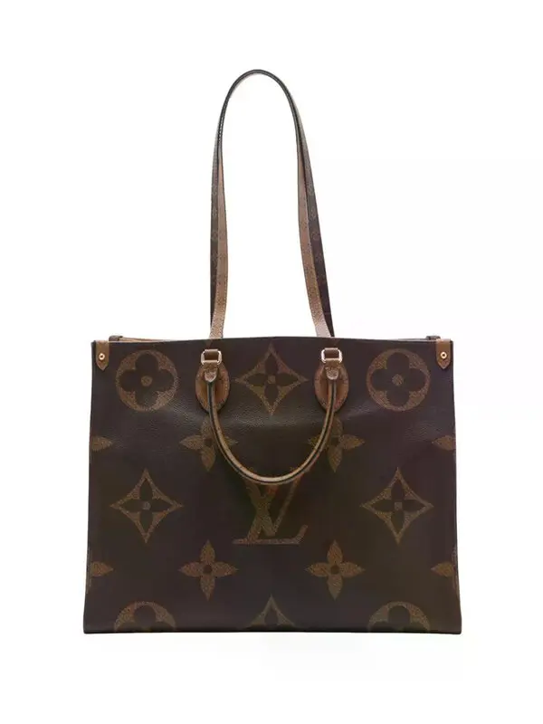 LOUIS VUITTON 2019 Monogram Reverse Giant Onthego Gm Satchel - Brown
