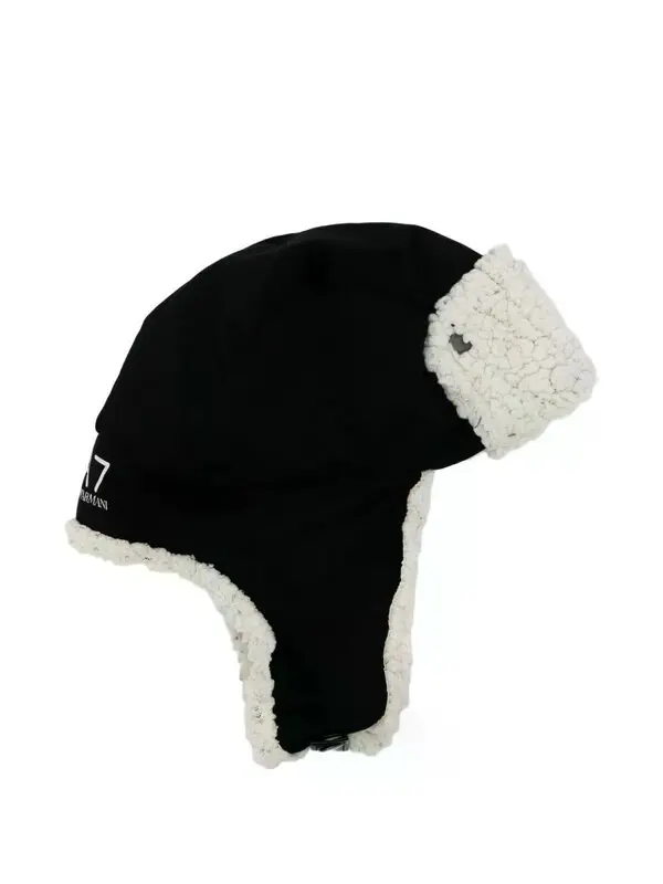 EA7 Pilot Hat With Shearling-effect Trim