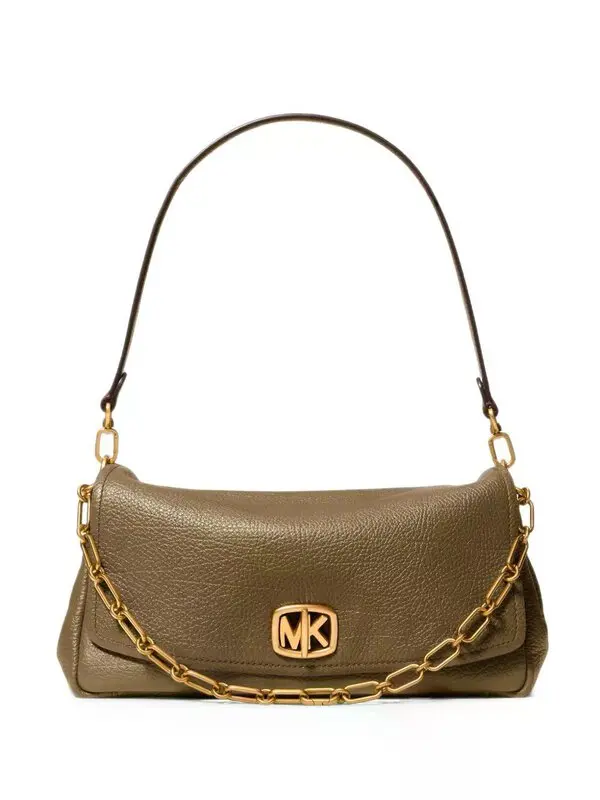Michael Kors Bryant Large Textured Leather Convertible Shoulder Bag - Green