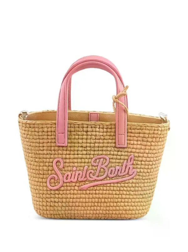 MC2 SAINT BARTH Embroidered Mini Tote Bag - Neutrals