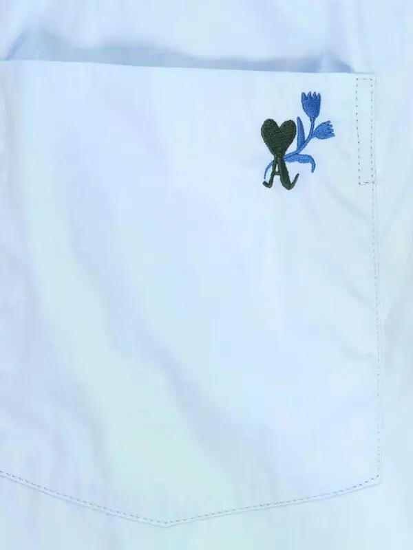 AMI Paris De Coeur Embroidered Shorts