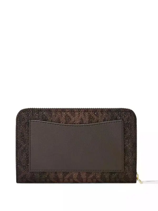 Michael Kors Small Logo And Leather Wallet - Brown