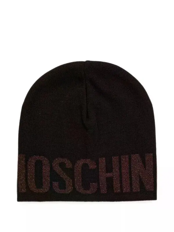 Moschino Logo-embellishment Beanie Hat - Brown