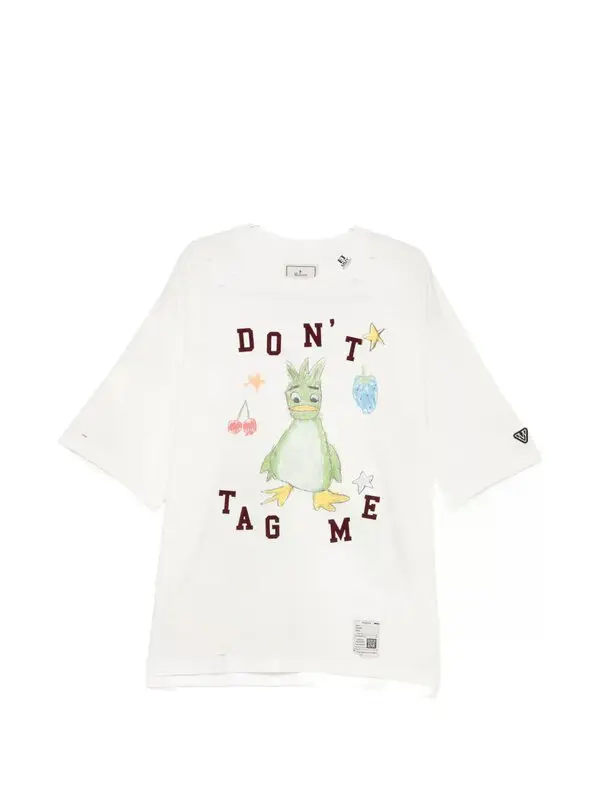 Mihara Yasuhiro Graphic-print Distressed T-shirt - White