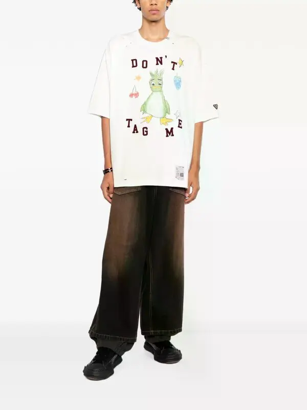 Mihara Yasuhiro Graphic-print Distressed T-shirt
