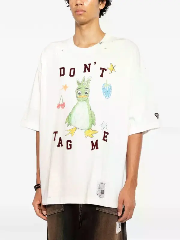 Mihara Yasuhiro Graphic-print Distressed T-shirt