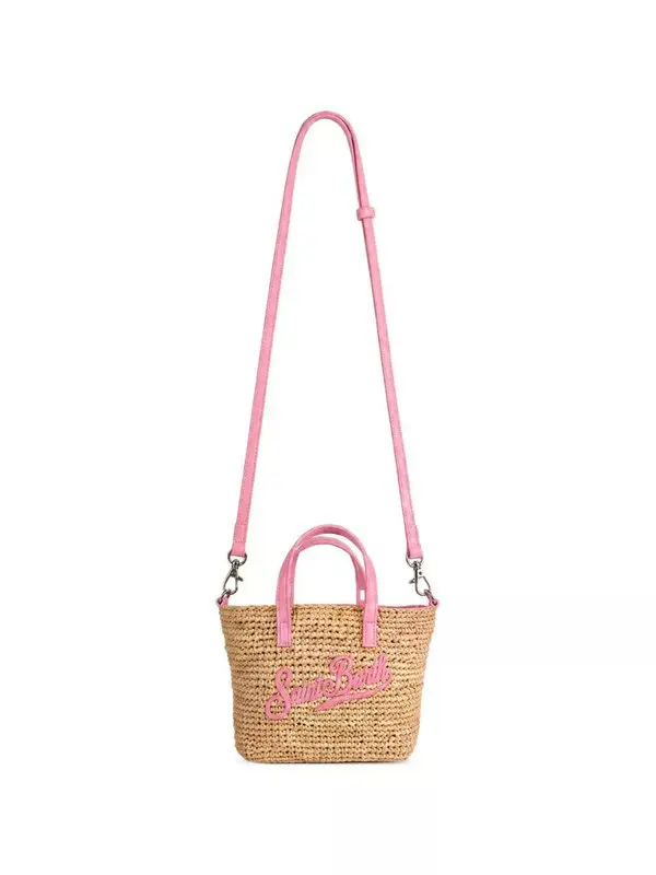 MC2 SAINT BARTH Logo-patch Raffia Tote Bag