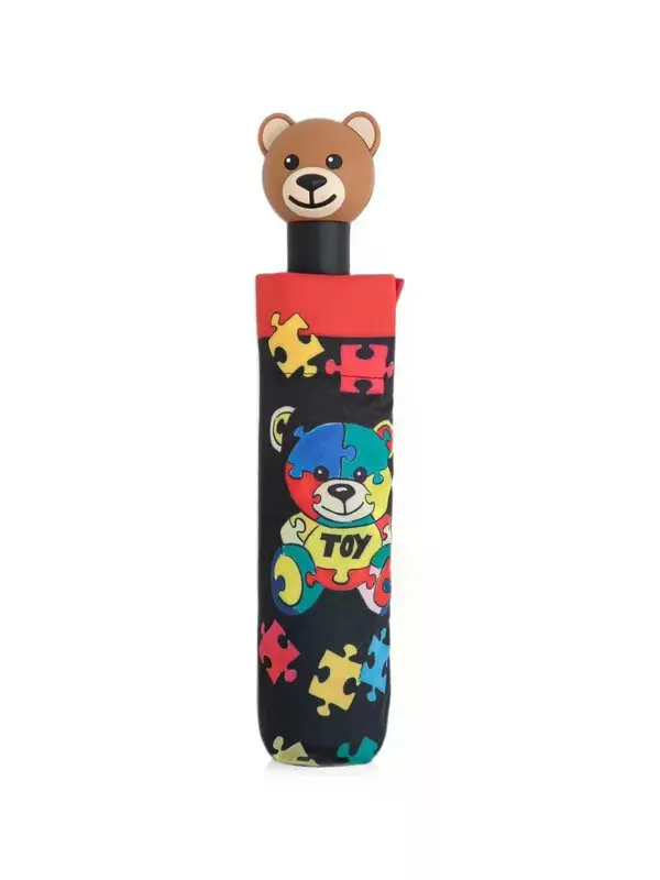 Moschino Puzzle-print Umbrella - Black