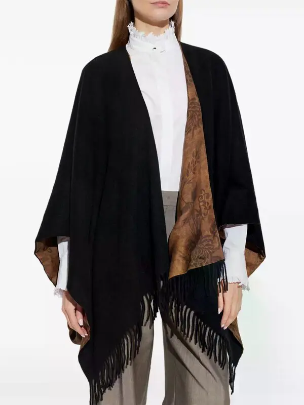 FERRAGAMO Fringed Double-sided Poncho