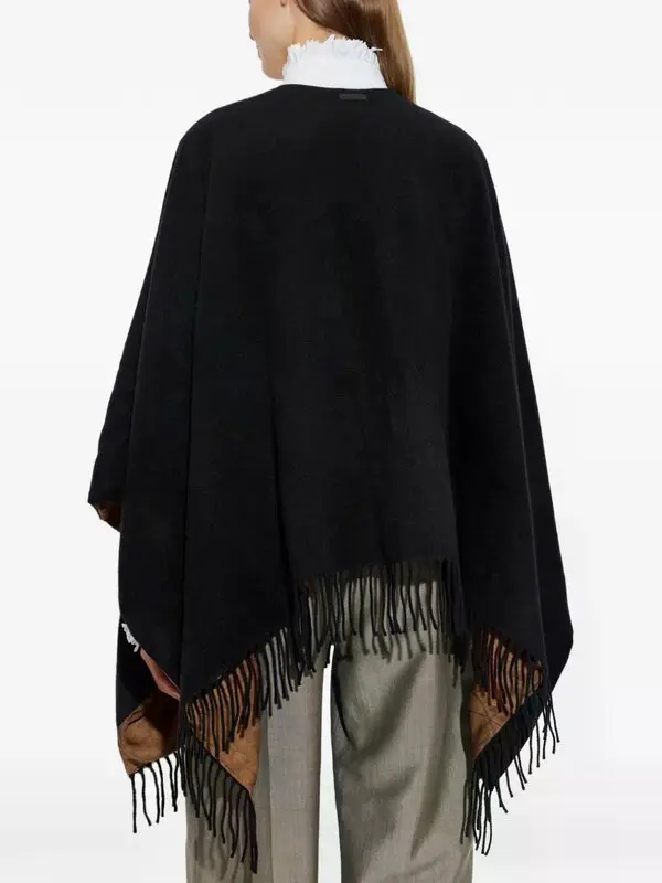 FERRAGAMO Fringed Double-sided Poncho