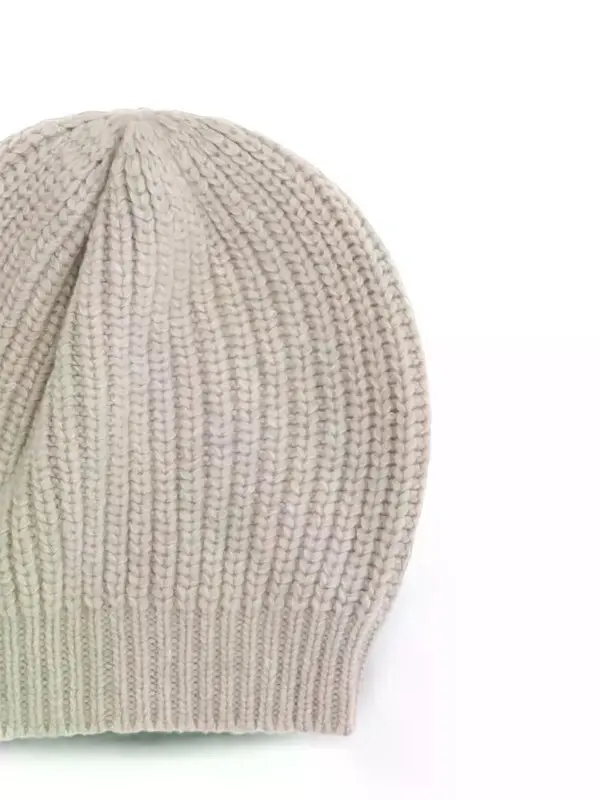 Brunello Cucinelli Ribbed-knit Beanie Hat - Neutrals