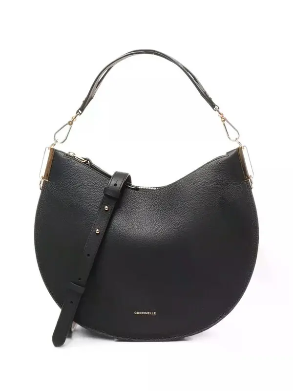 COCCINELLE Medium Sunup Leather Shoulder Bag - Black