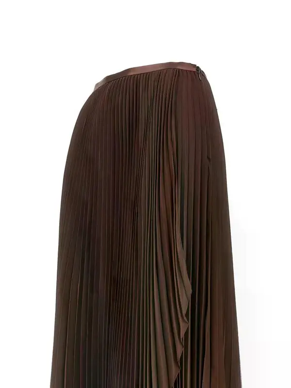 Valentino Garavani Pleated Silk Maxi Skirt