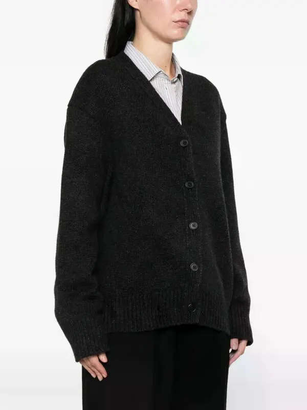 THE ROW Ribbed-knit V-neck Cardigan