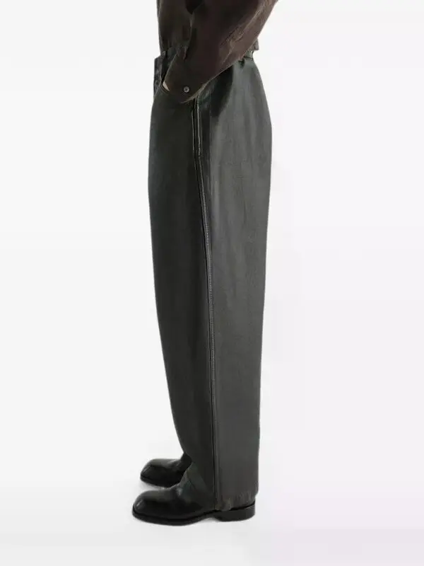 LEMAIRE Oversized Workwear Pants In Coated Denim