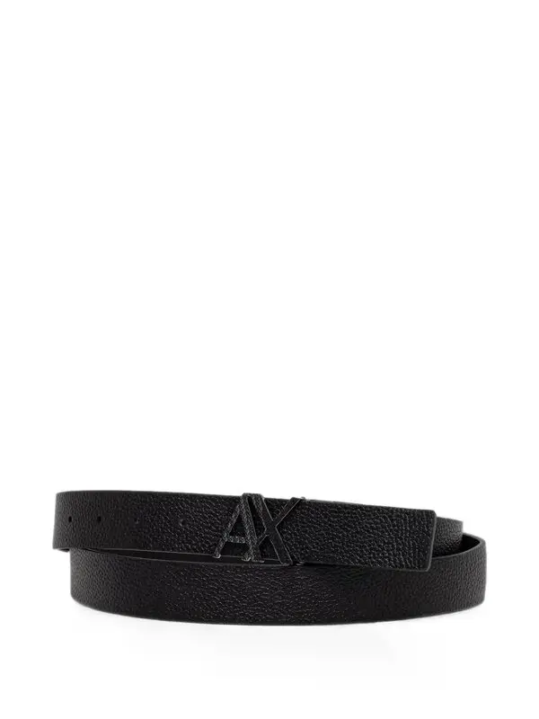 Armani Exchange Logo-plaque Reversible Belt - Black