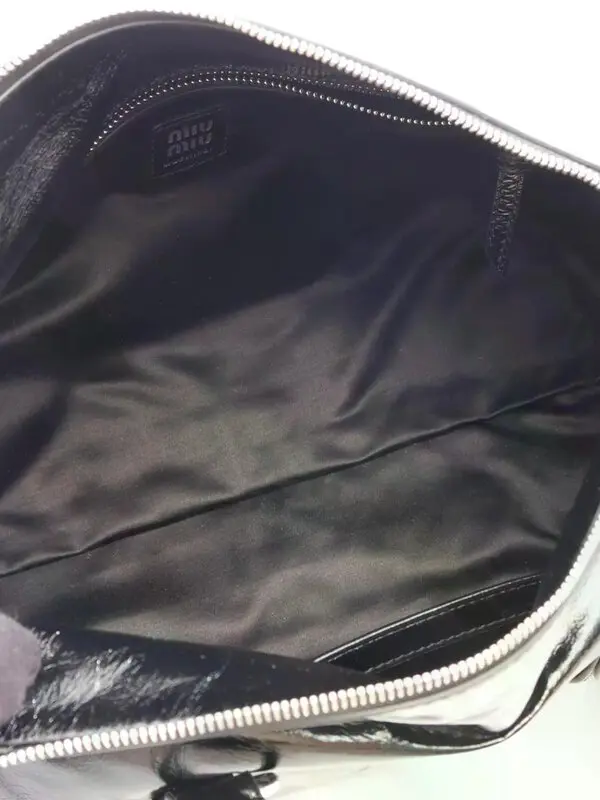 Miu Miu 2010-2026 Vitello Shine Satchel - Black