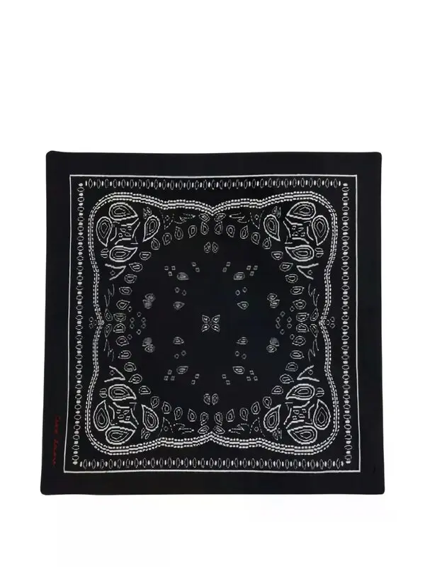 Giada Benincasa Soho Paisley-print Embroidered Scarf - Black