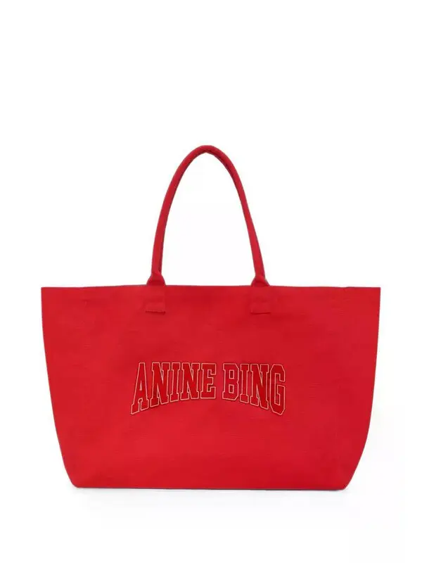 ANINE BING Leo Canvas Tote Tango - Red