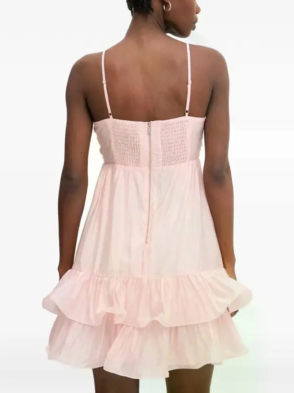 MORGAN Ruched Tiered Mini Dress