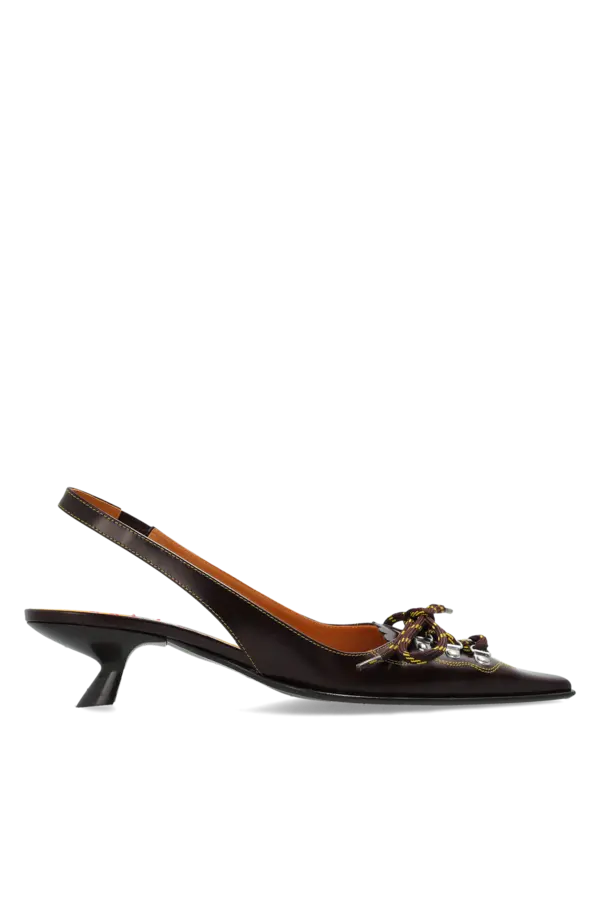 Marni Leather Heeled Shoes - Brown