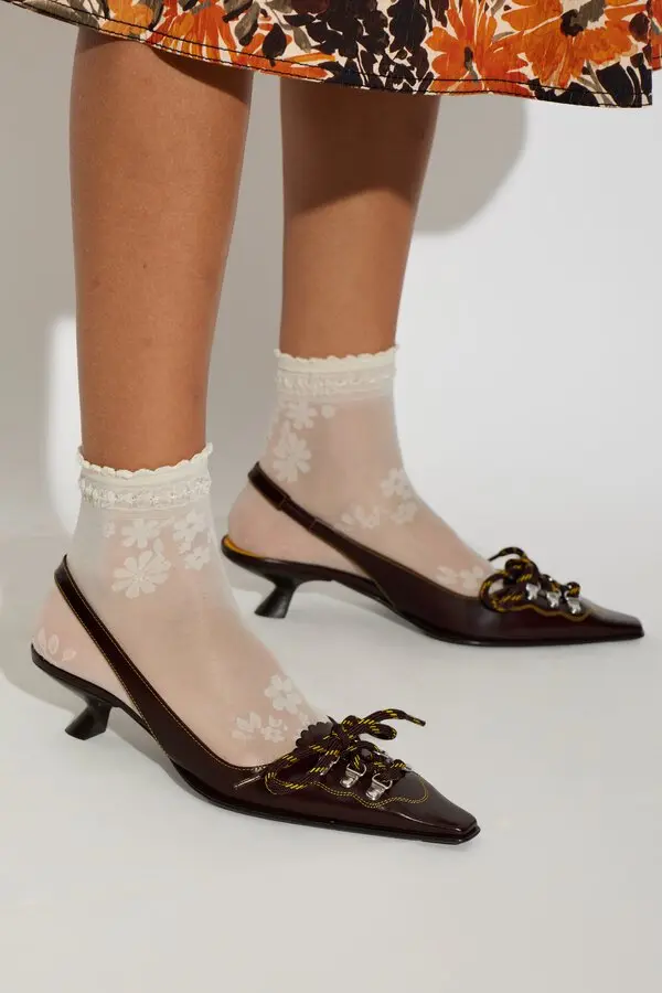 Marni Leather Heeled Shoes - Brown