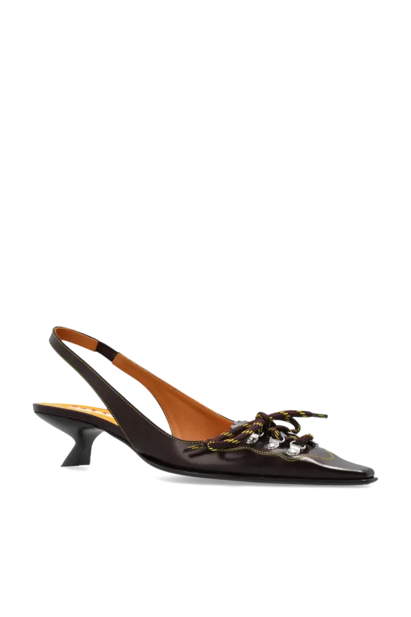 Marni Leather Heeled Shoes - Brown