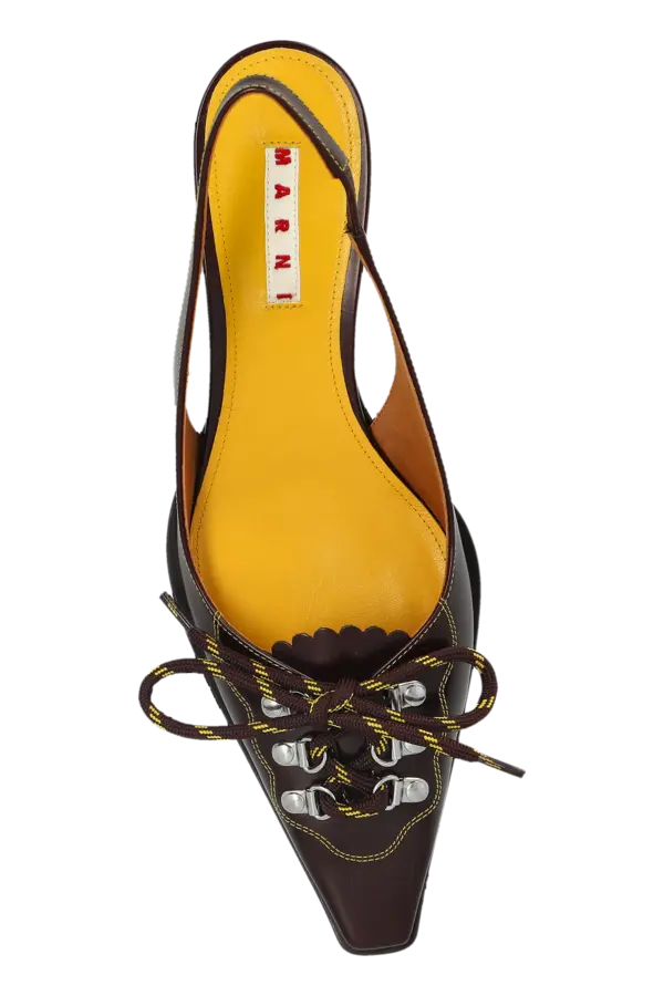 Marni Leather Heeled Shoes - Brown