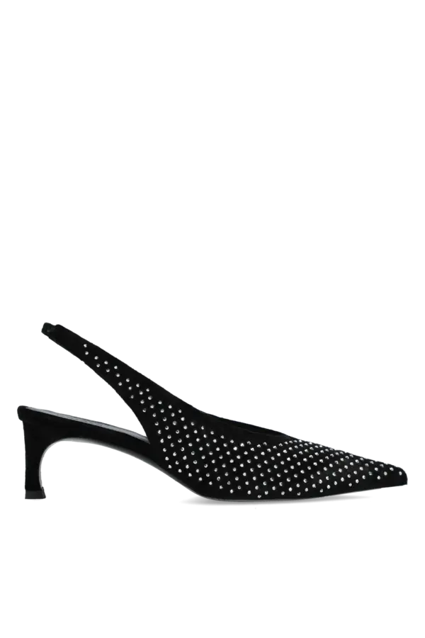 ROTATE BY BIRGER CHRISTENSEN Embellished Velvet Slingback Pumps - Black