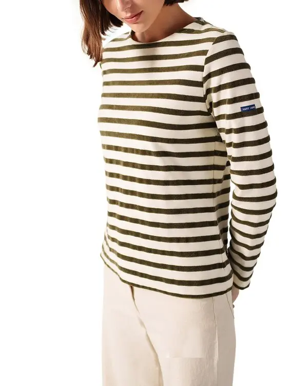 Saint James Merivelours Breton Velvet Stripe Top