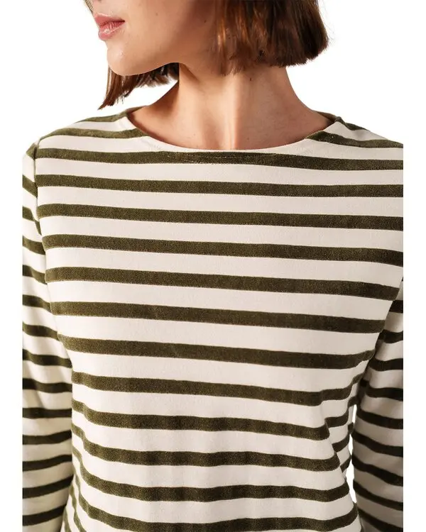 Saint James Merivelours Breton Velvet Stripe Top