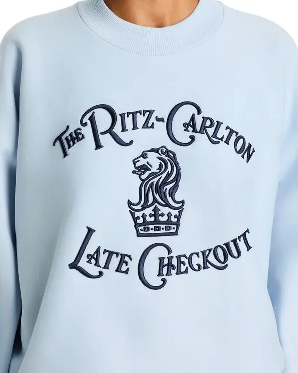 LATE CHECKOUT Ritz Carlton Logo Graphic Cotton Sweatshirt
