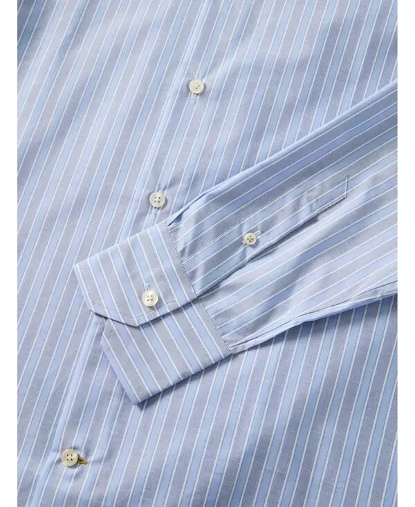 Robert Talbott Reynolds Multi Stripe Light Weight Poplin Shirt In Contemporary Fit - Blue
