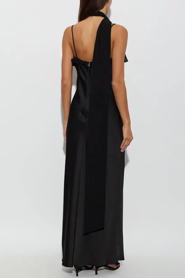 ROTATE BY BIRGER CHRISTENSEN Satin Dress With Shawl