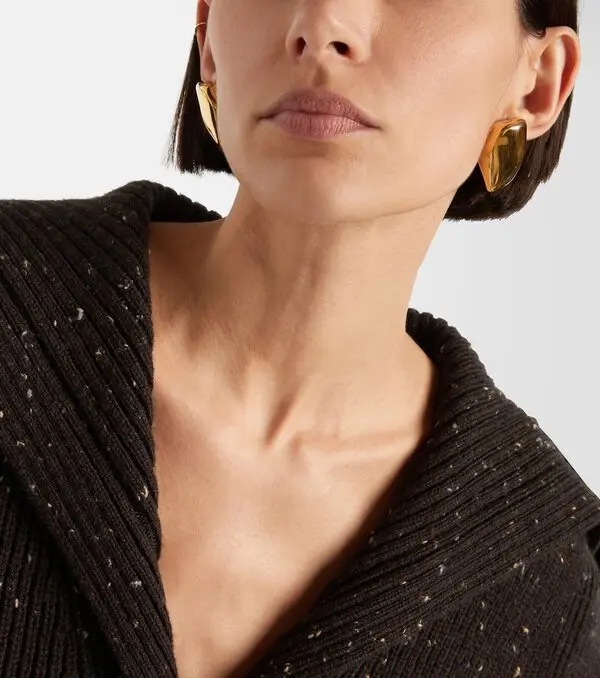 Bottega Veneta Prisma Small 18kt-plated Earrings