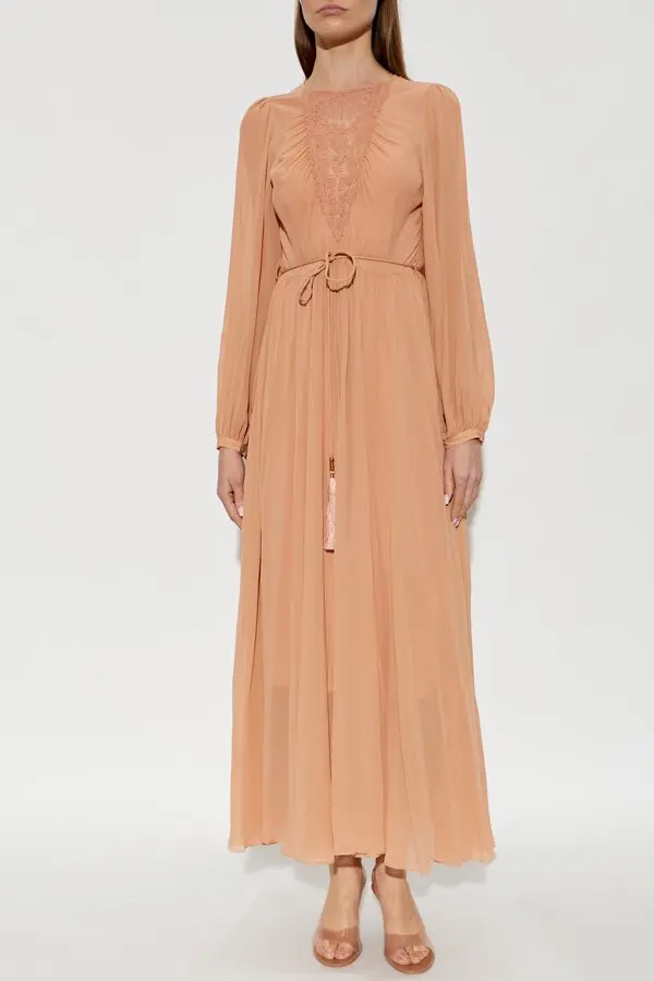 Zimmermann Dress With Lace Insert At The Neckline