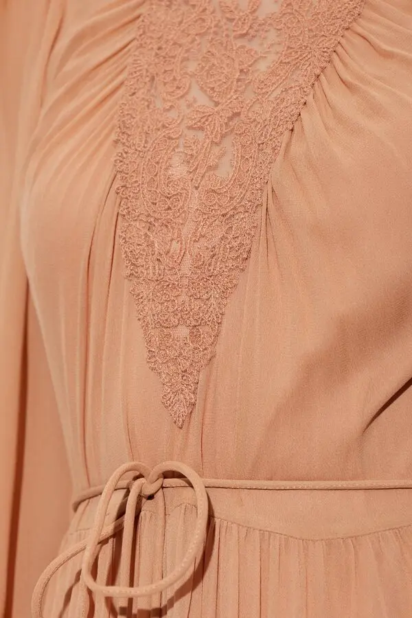 Zimmermann Dress With Lace Insert At The Neckline