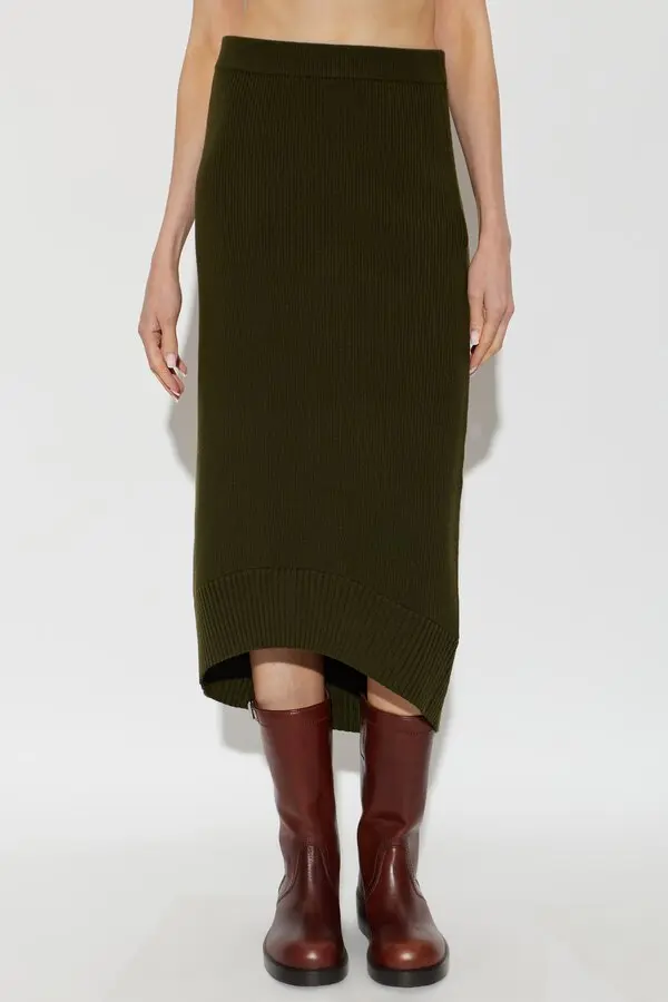 Victoria Beckham Wool Skirt With An Asymmetrical Cut