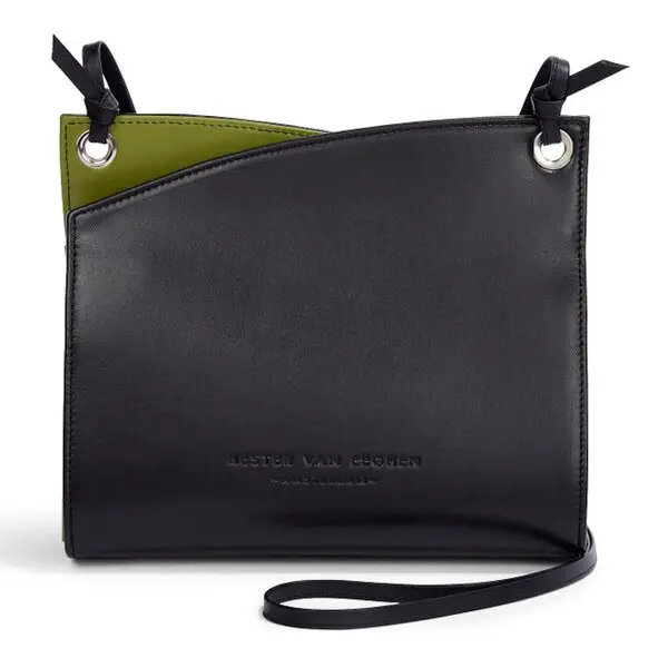 HESTER VAN EEGHEN Color Blocked Leather Shoulder Bag