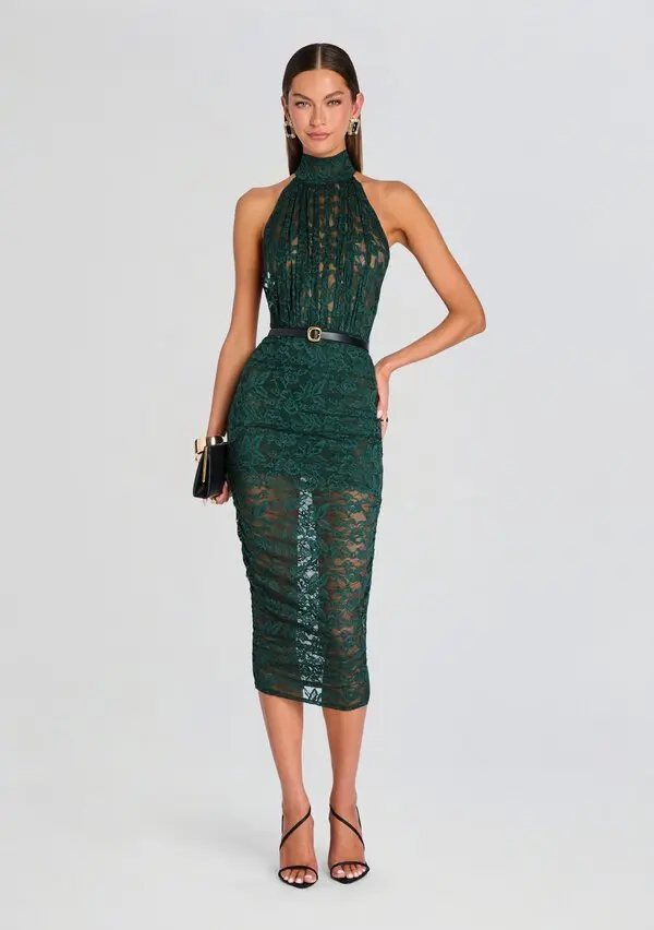SEROYA Lace Pencil Skirt