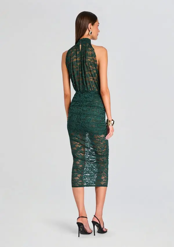 SEROYA Lace Pencil Skirt