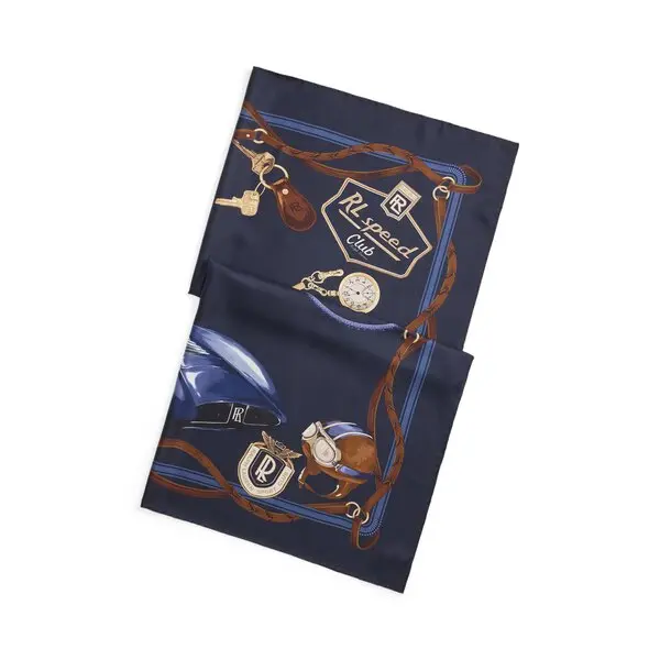 Ralph Lauren Automobile-print Silk Square Scarf