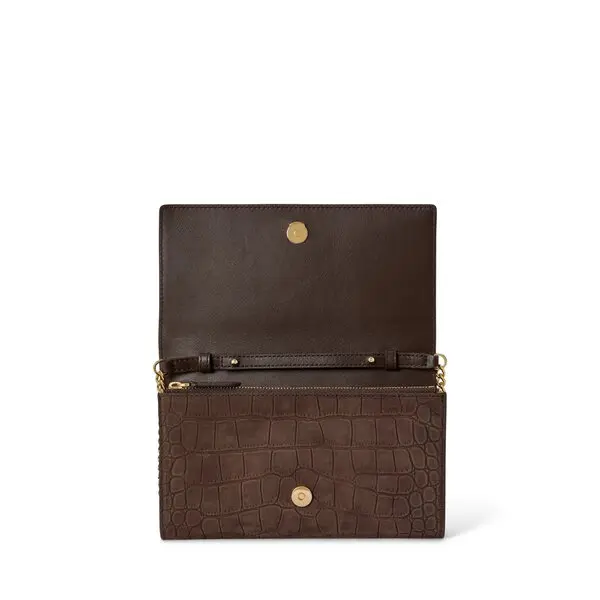 Ralph Lauren Croc-embossed Medium Adair Ii Crossbody