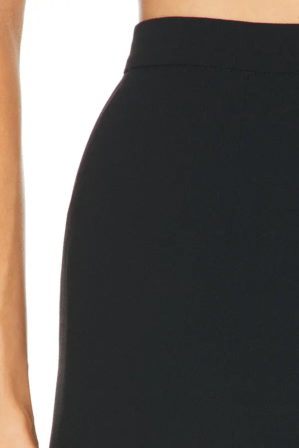 Alessandra Rich Wool Crepe Mini Skirt - Black