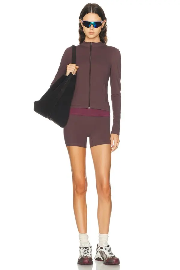 SET ACTIVE Breathe Short Sleeve Top - Mulberry